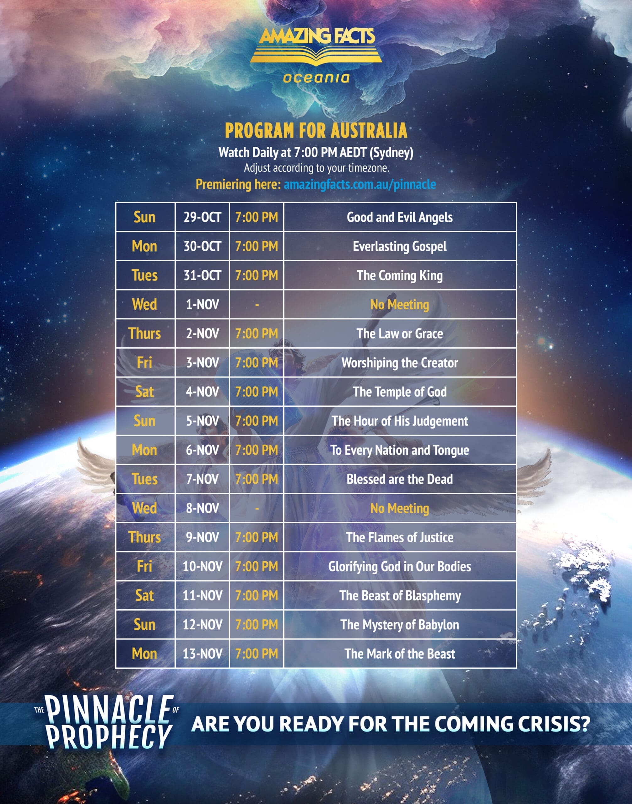 Pinnacle - Resources - Amazing Facts Oceania